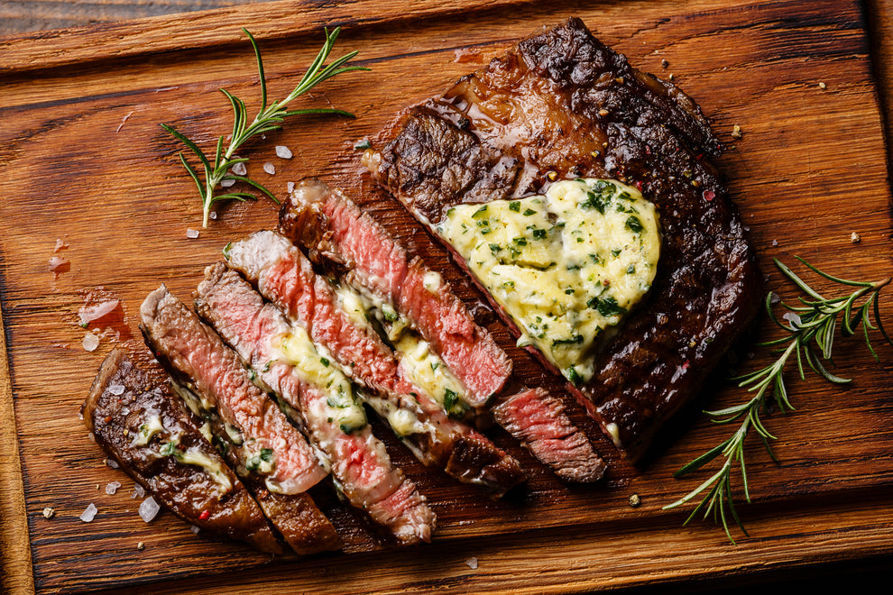 Zabiha Halal Grass-Fed Ribeye Steak 10oz Retail - 8 pack – Majid Foods